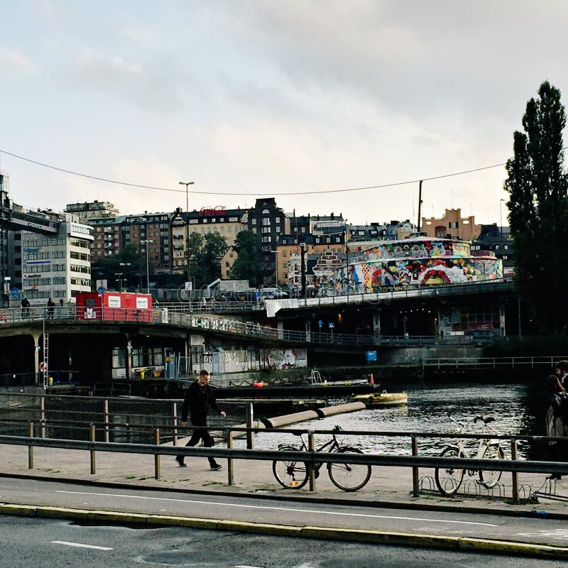 Slussen editorial stock photo. Image of cover, stockholm - 66081673