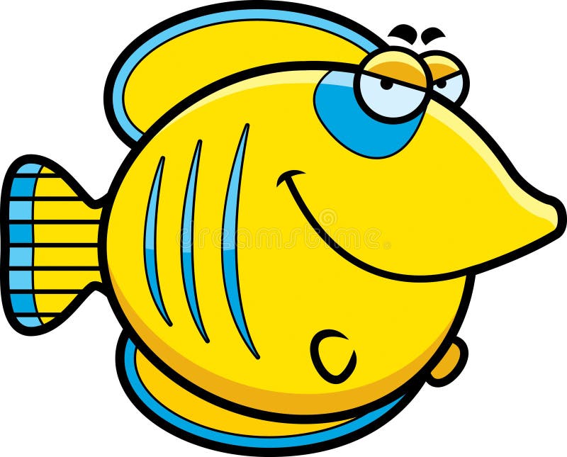 Sly Cartoon Butterflyfish stock vector. Illustration of devious - 47412676