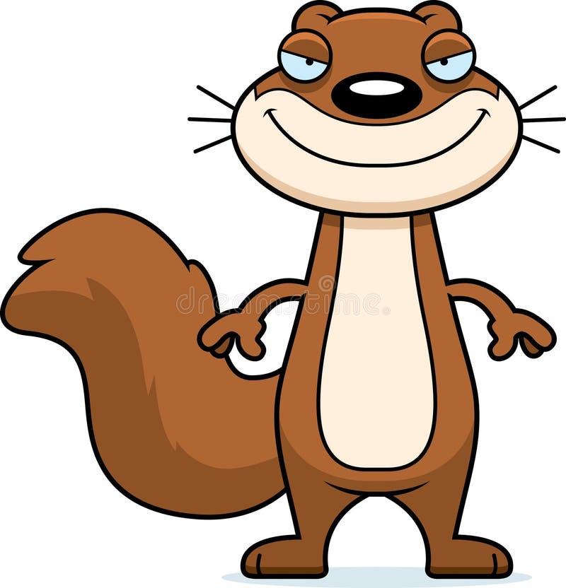 Sly Cartoon Squirrel stock vector. Illustration of clipart - 47479701