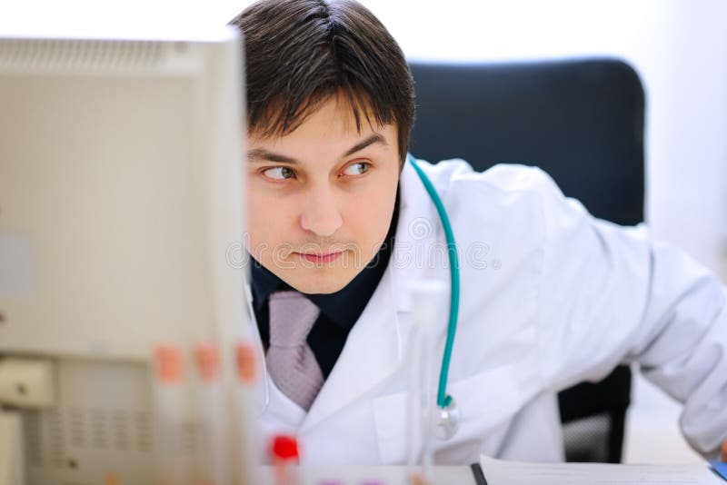 Sly Doctor Planned Something Wrong Stock Photo - Image of medic, male ...