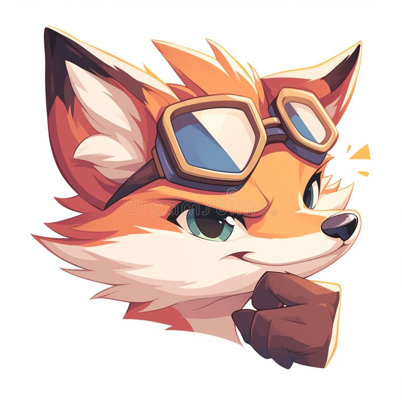 A Sly Fox Software Engineer Cartoon Style Stock Vector - Illustration ...