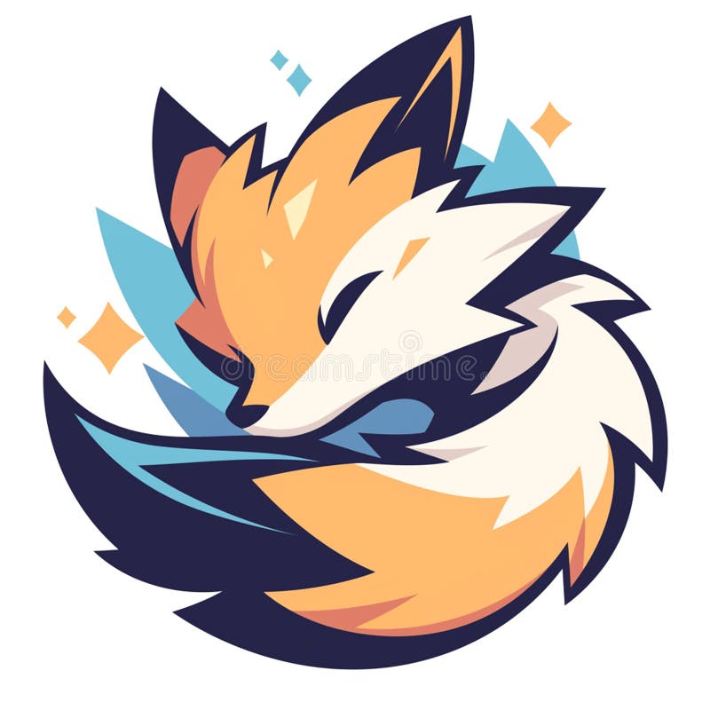 A Sly Fox Software Engineer Cartoon Style Stock Vector - Illustration ...