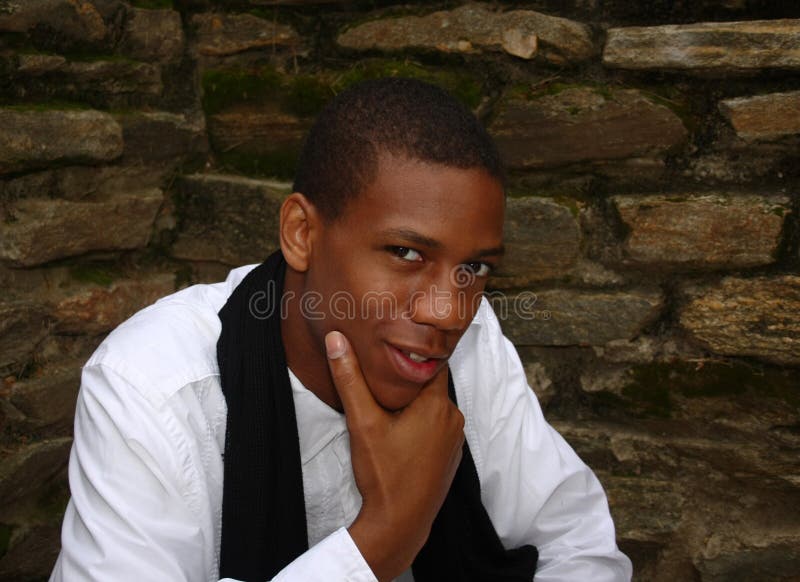 Sly Looking African American Male Stock Photo - Image of person, adult ...