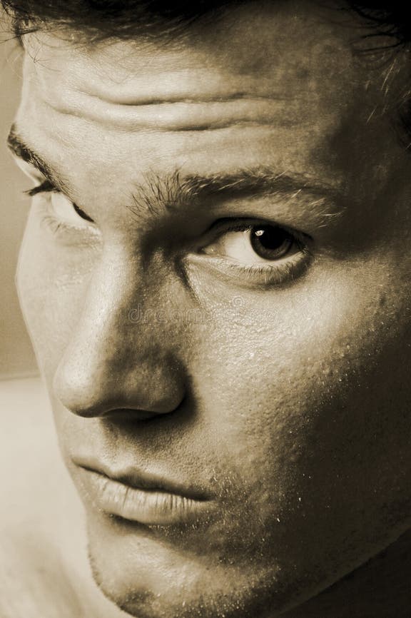 Sly male face stock image. Image of eyes, gaze, dude, stare - 694759