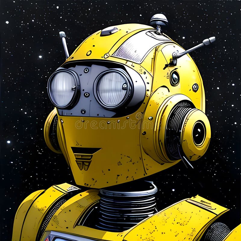 Funny Yellow Robot Stock Illustrations – 799 Funny Yellow Robot Stock ...