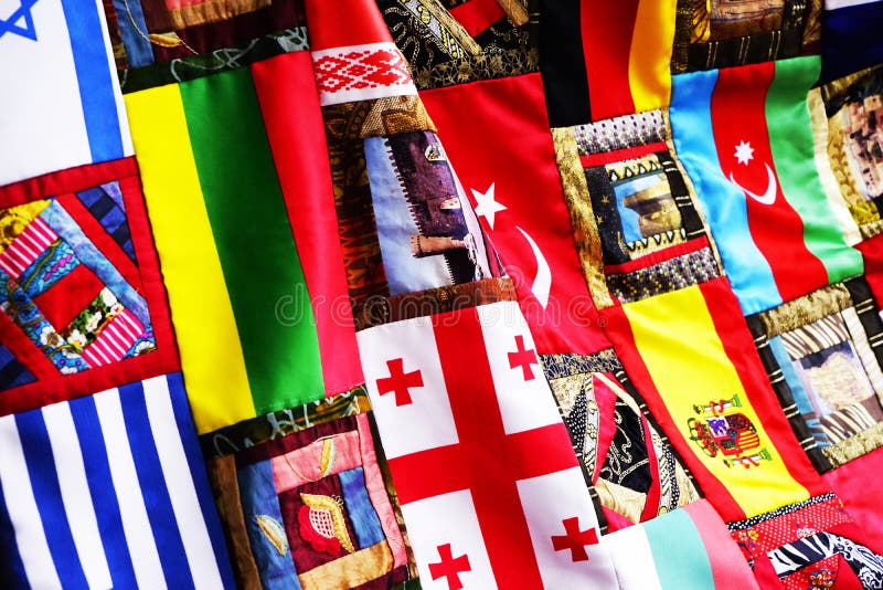 Små Flaggor Från Olika Länder. Fotografering för Bildbyråer - Bild av ...