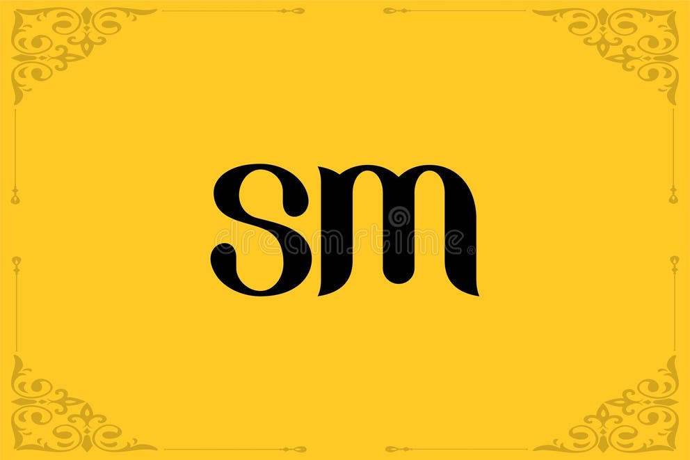 SM abstract luxury logo stock vector. Illustration of lettering - 362196865