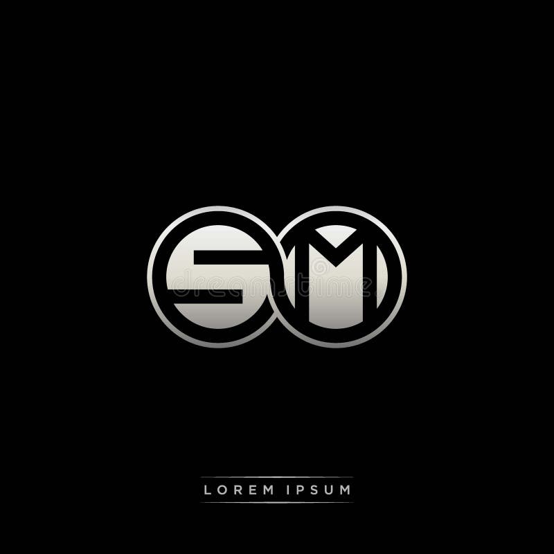 SM Initial Letter Linked Circle Capital Monogram Logo Modern Template ...