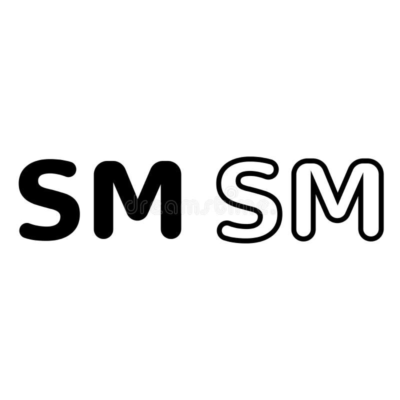 SM mark icon stock illustration. Illustration of collection - 116024434