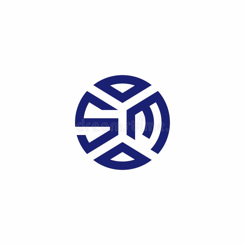SM Monogram Logo with Abstract Shapes in Modern Style Stock Vector ...