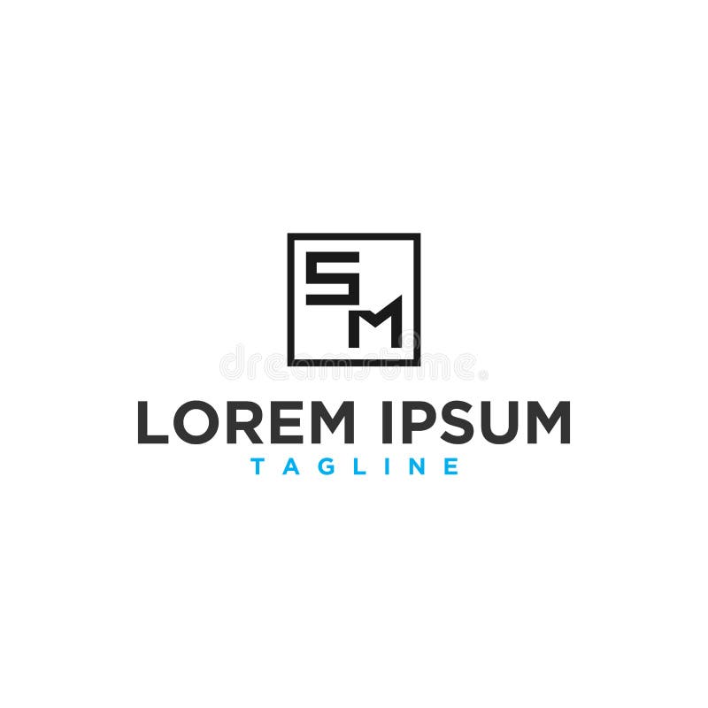 Sm Monogram Logo Design Inspiration Stock Vector - Illustration of ...