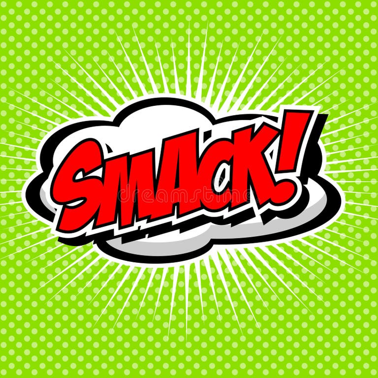 Smack! Comic Speech Bubble, Cartoon. Stock Vector - Illustration of ...