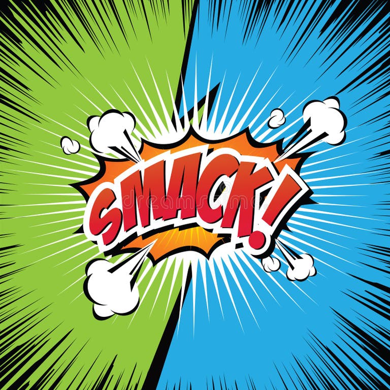 Smack! Comic Speech Bubble, Cartoon. Stock Vector - Illustration of ...