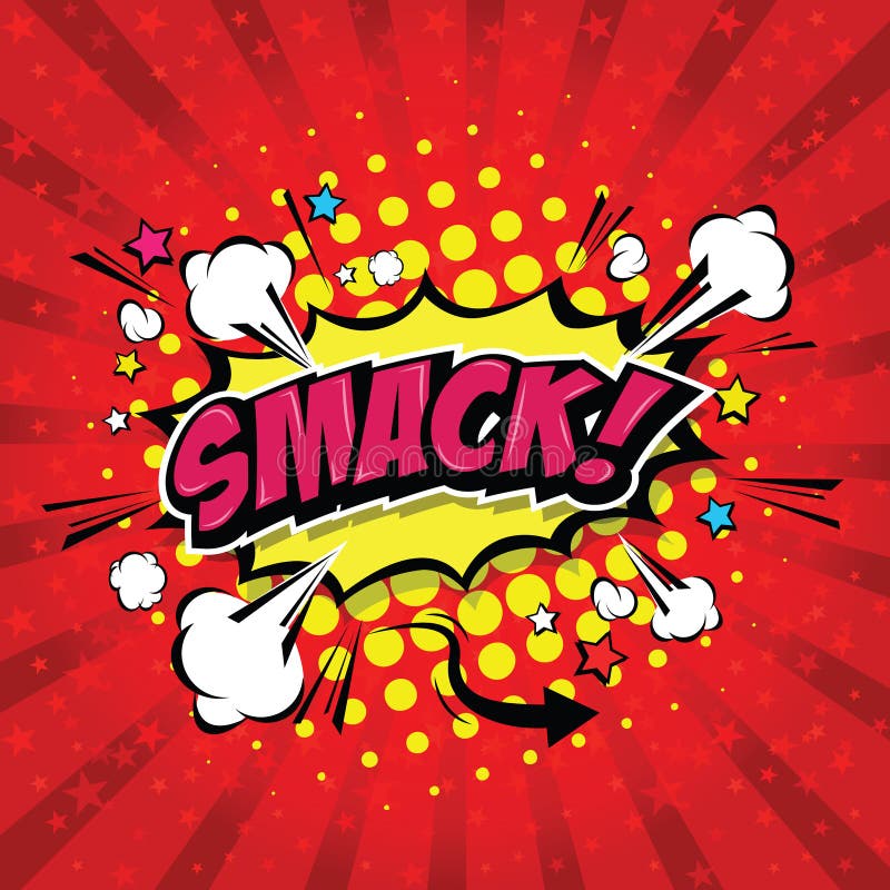 Smack! Comic Speech Bubble, Cartoon. Stock Vector - Illustration of ...