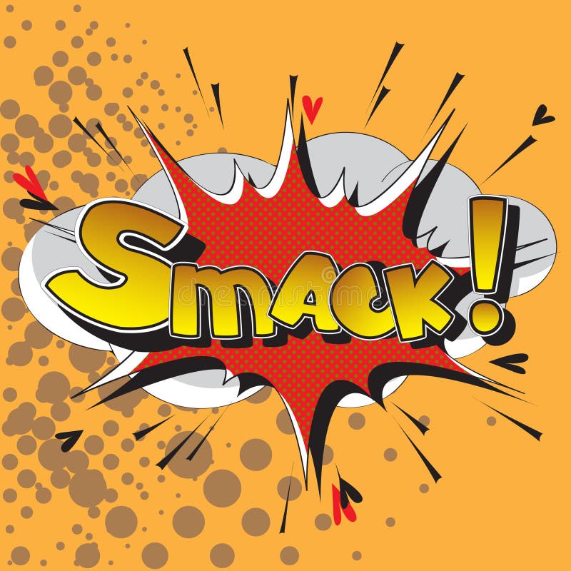 Smack in comic style. stock vector. Illustration of invitation - 83120297
