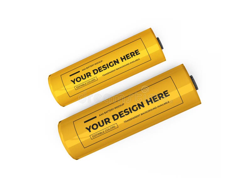 Small AA Battery 3D Illustration Mockup Scene Stock Illustration ...
