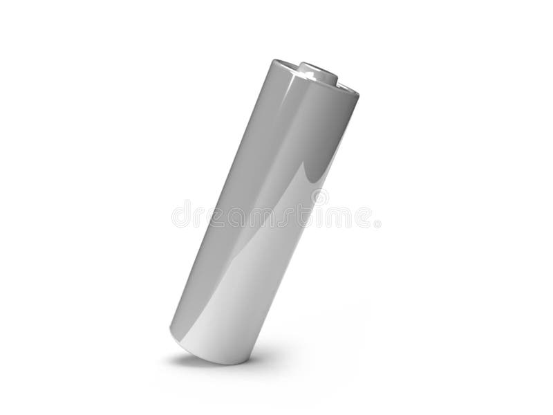 Small AA Battery 3D Illustration Mockup Scene Stock Illustration ...