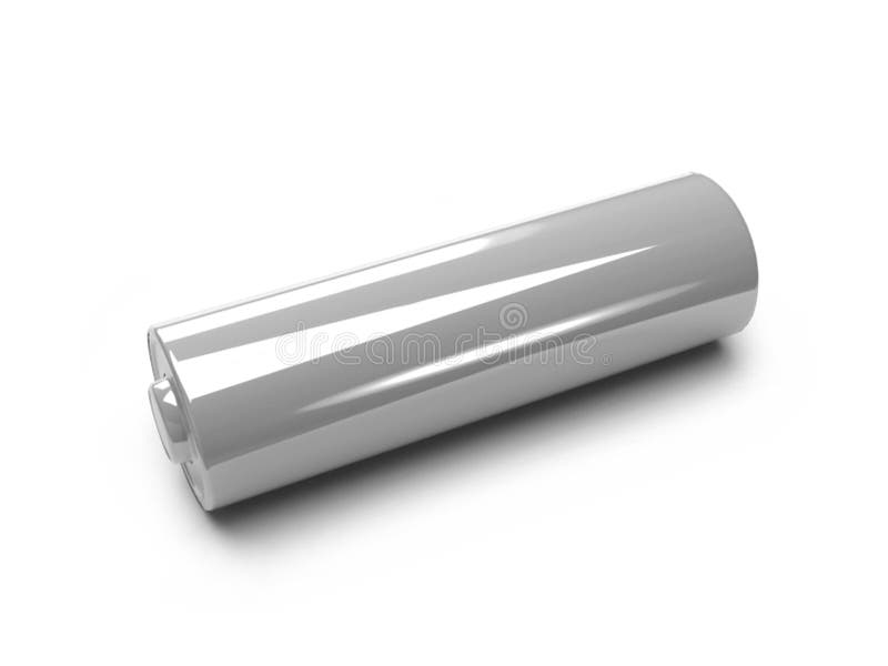 Small AA Battery 3D Illustration Mockup Scene Stock Illustration ...