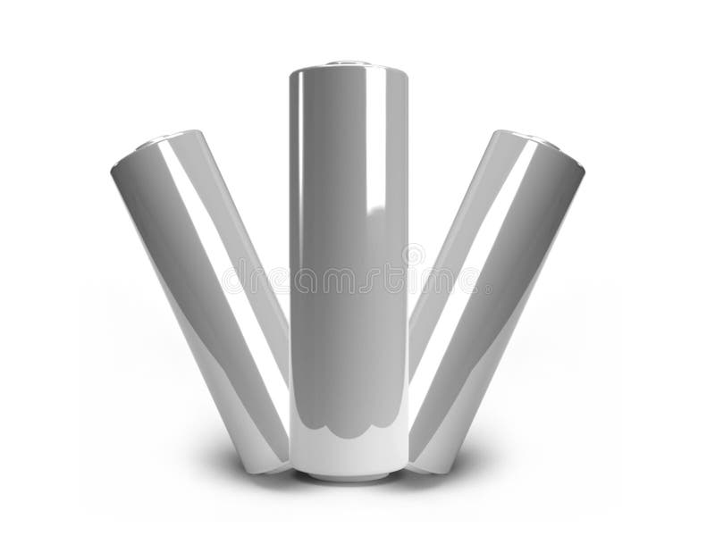 Small AA Battery 3D Illustration Mockup Scene Stock Illustration ...