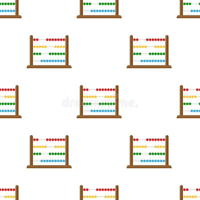 Small Abacus Flat Icon Seamless Pattern Stock Vector - Illustration of ...