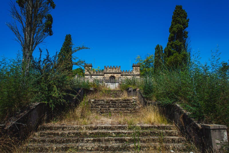 Small abandoned castle stock photo. Image of morning - 229019870