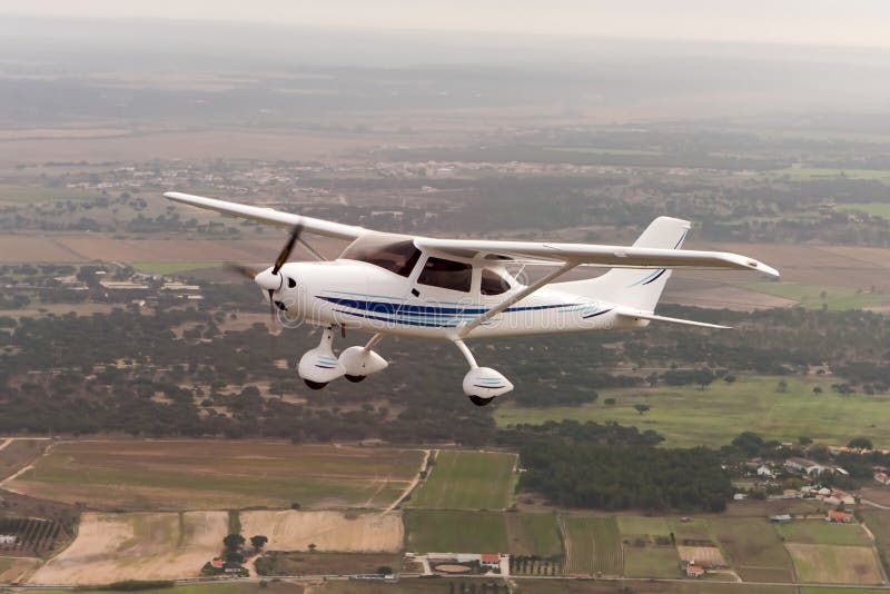 Cessna in flight stock photo. Image of transportation - 11286290