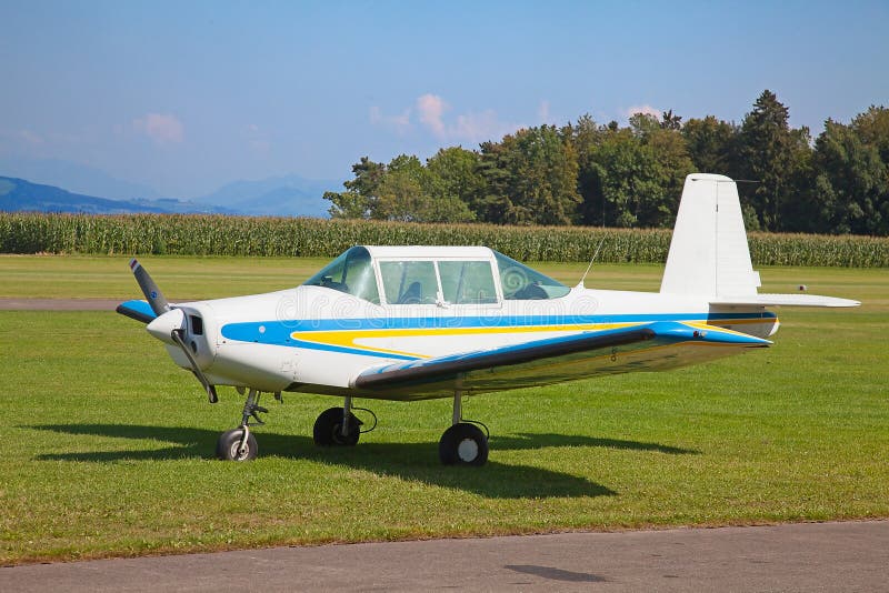 Small airplane stock image. Image of spring, clear, pilot - 24104929