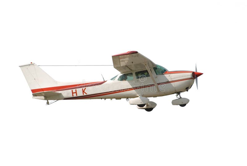Vintage Small Single Engine Yellow Airplane Isolat Stock Photo - Image ...