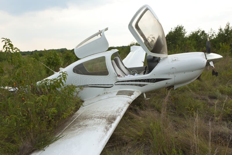 Small Airplane Crash stock photo. Image of personal, destroyed - 16798114