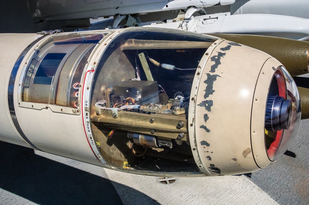 A Small Airplane Engine is Shown with a Clear Window Stock Photo ...