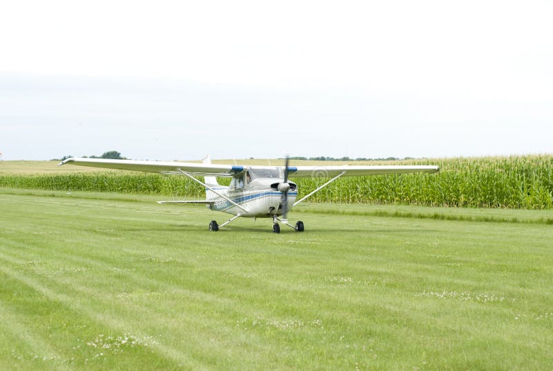 Small airplane on field stock photo. Image of fine, aircraft - 6377490
