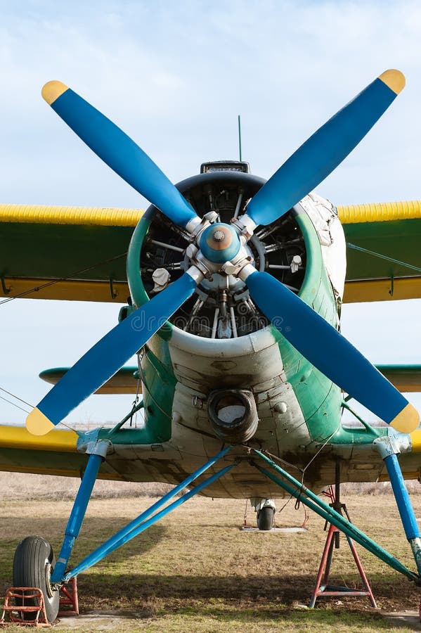 Small Airplane. Propeller Close-up Photo Stock Photo - Image of landing ...