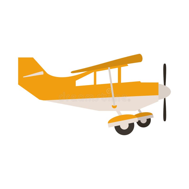 Small airplane sideview stock vector. Illustration of indoor - 136710994