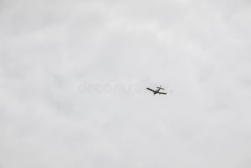 Small airplane in sky editorial photo. Image of aircraft - 172943961