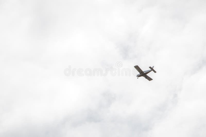 Small airplane in sky stock photo. Image of small, airplane - 187128444