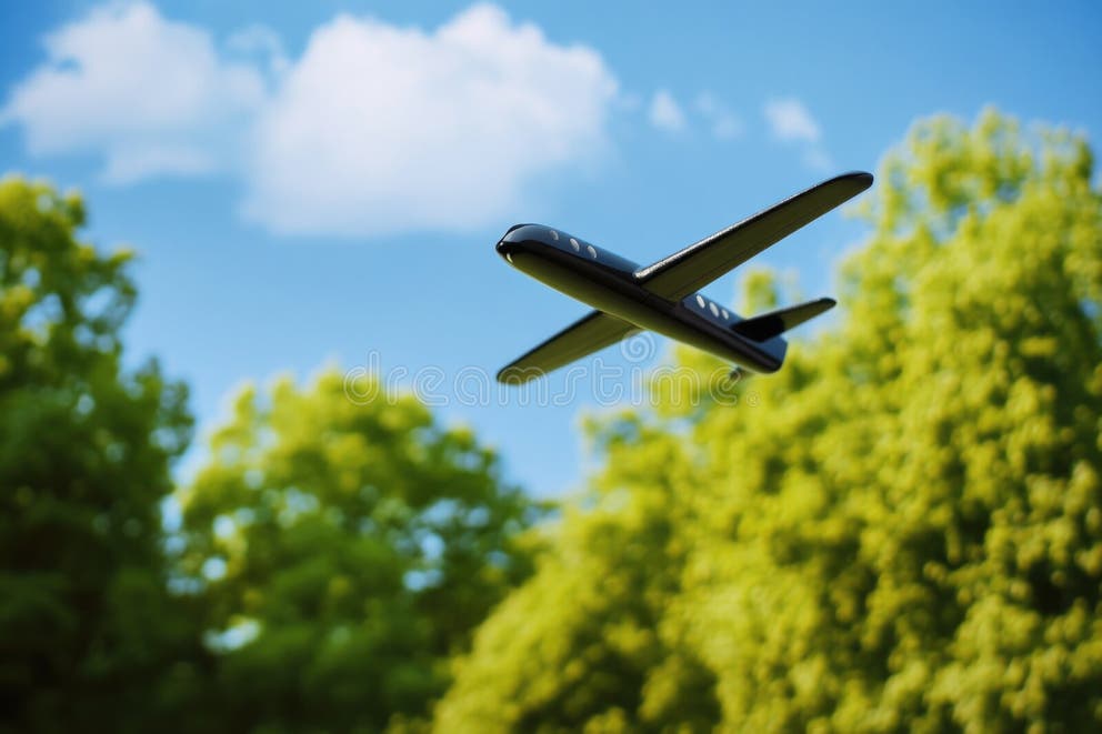 A Small Airplane Soaring through a Clear Blue Sky, with No Clouds or ...
