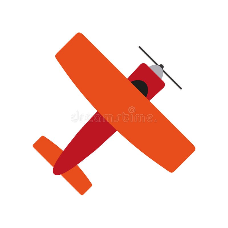 Small airplane topview stock vector. Illustration of isolated - 136710735
