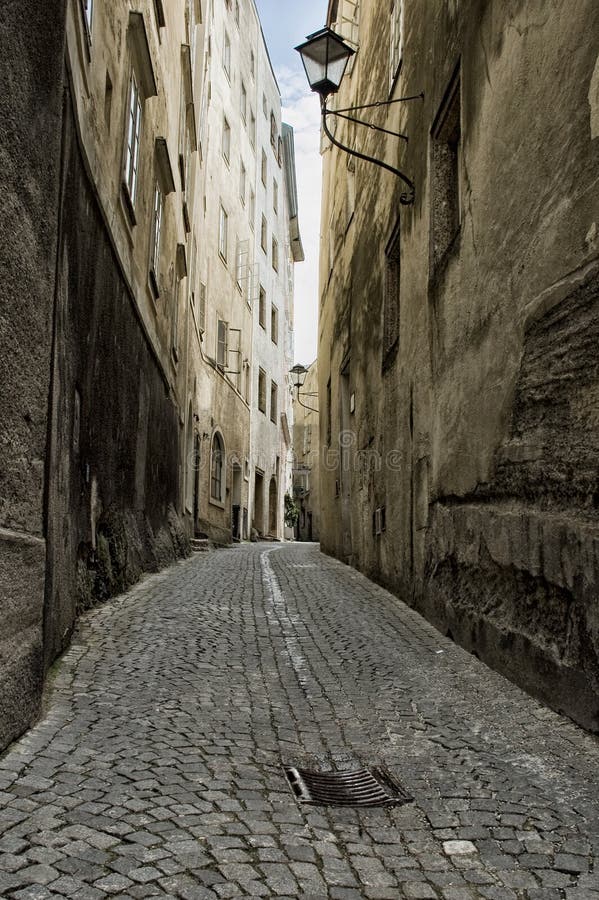 Small Alleyway stock photo. Image of austria, lane, lonely - 28153560