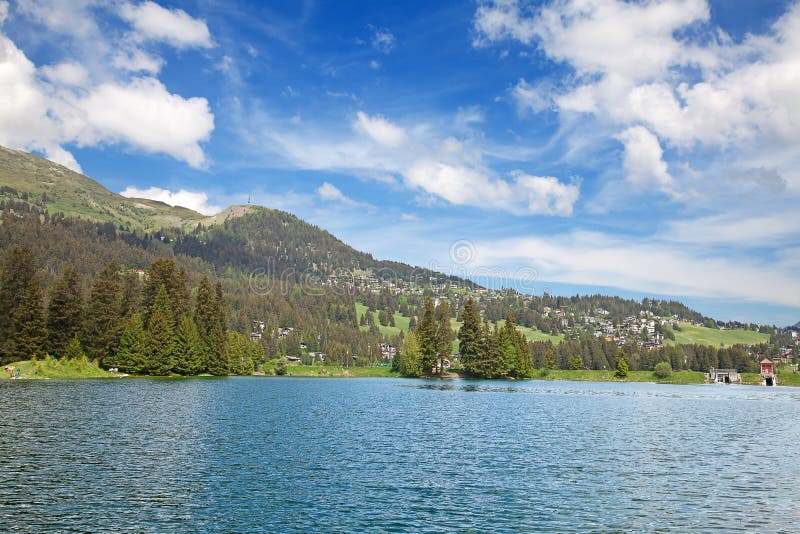 Small alpine lake stock image. Image of green, recreation - 19860081