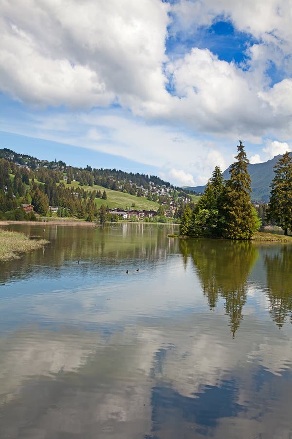 Small alpine lake stock photo. Image of beautiful, landscape - 65190404