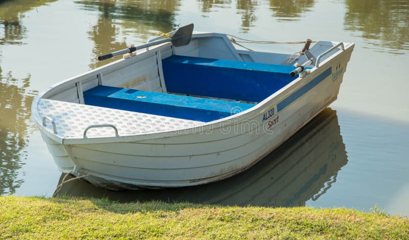 Small aluminium boats editorial stock image. Image of canal - 140595989