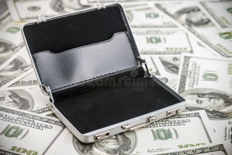 Small Aluminum Case for the Dollar Stock Photo - Image of handheld ...