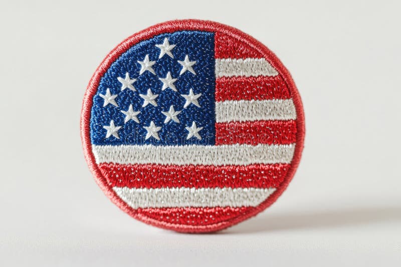 A Small American Flag Patch on a Uniform or Jacket Stock Photo - Image ...