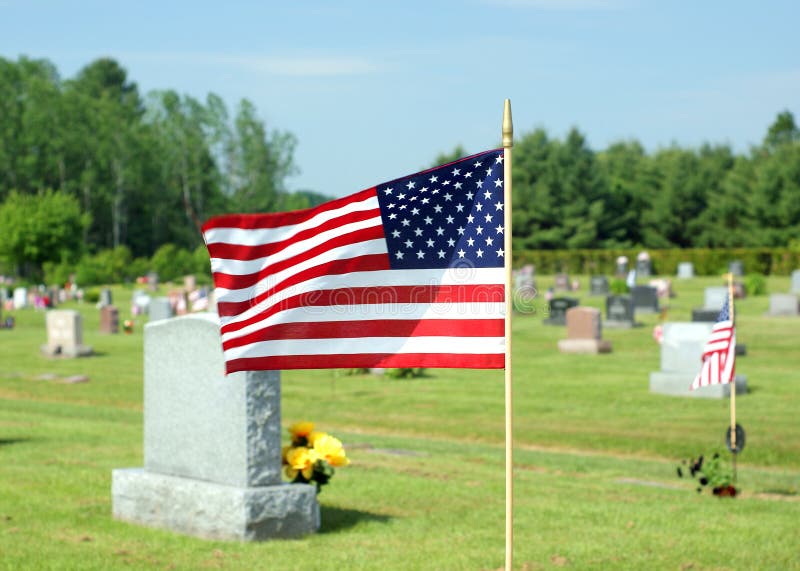 Small American Flag Waving Cemetery Stock Photos - Free & Royalty-Free ...