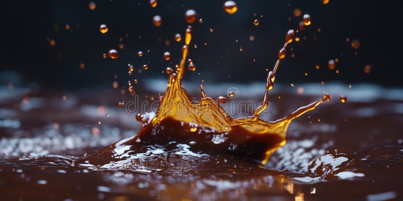 Liquid Splatter on Brown Surface Stock Illustration - Illustration of ...