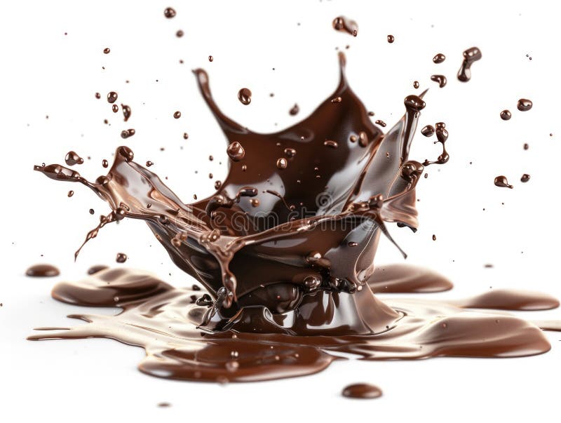 Chocolate Splatter on White Stock Image - Image of culinary, pastry ...
