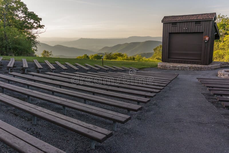 Small Amphitheater in Shenandoah Stock Photo - Image of campsite ...