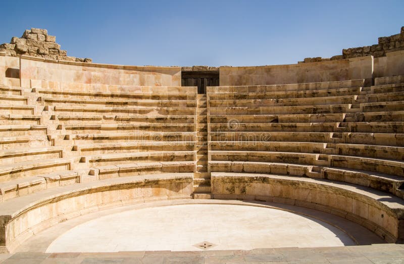 Small Amphitheatre in Amman Stock Image - Image of amphitheatre ...