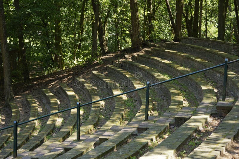Small Amphitheatre in the Forest Stock Photo - Image of netherlands ...