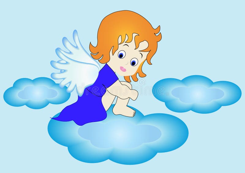 Small angel stock vector. Illustration of smiling, face - 16350794